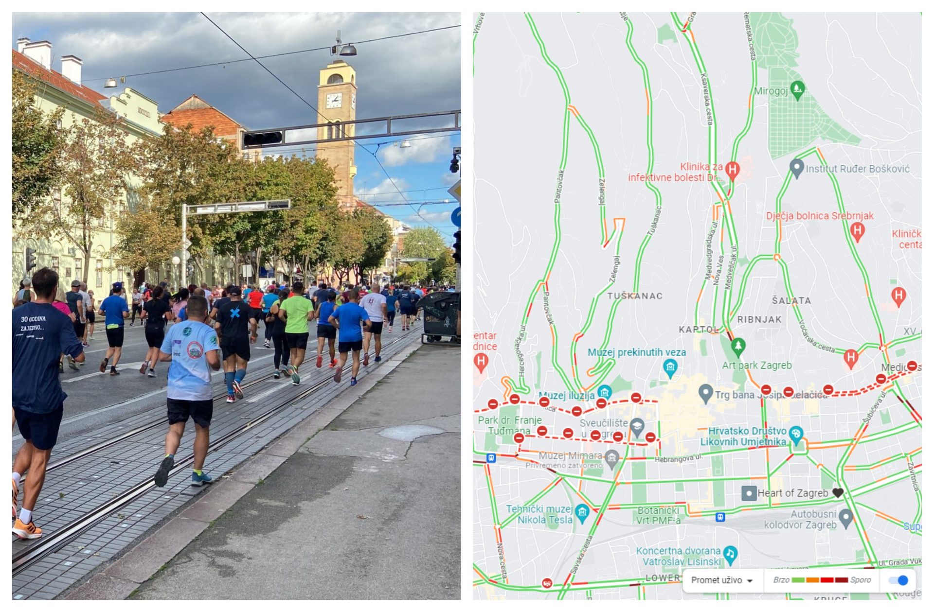 PROMETNA REGULACIJA: Zbog Zagrebačkog maratona stvaraju se gužve, ovo ...