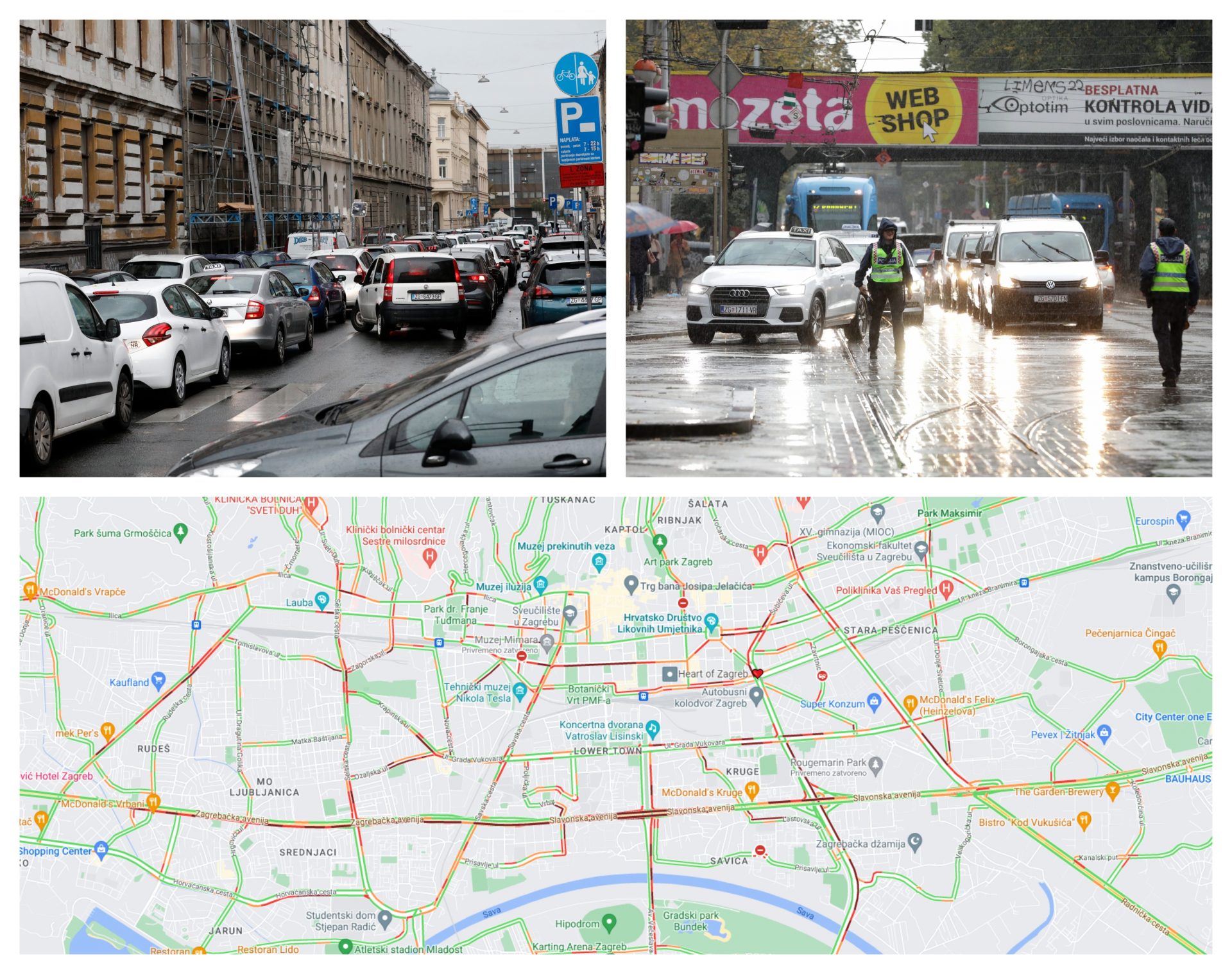 (FOTO) KAOTIČNO U ZAGREBU: Stvaraju se ogromne gužve, ljudi kasne na ...