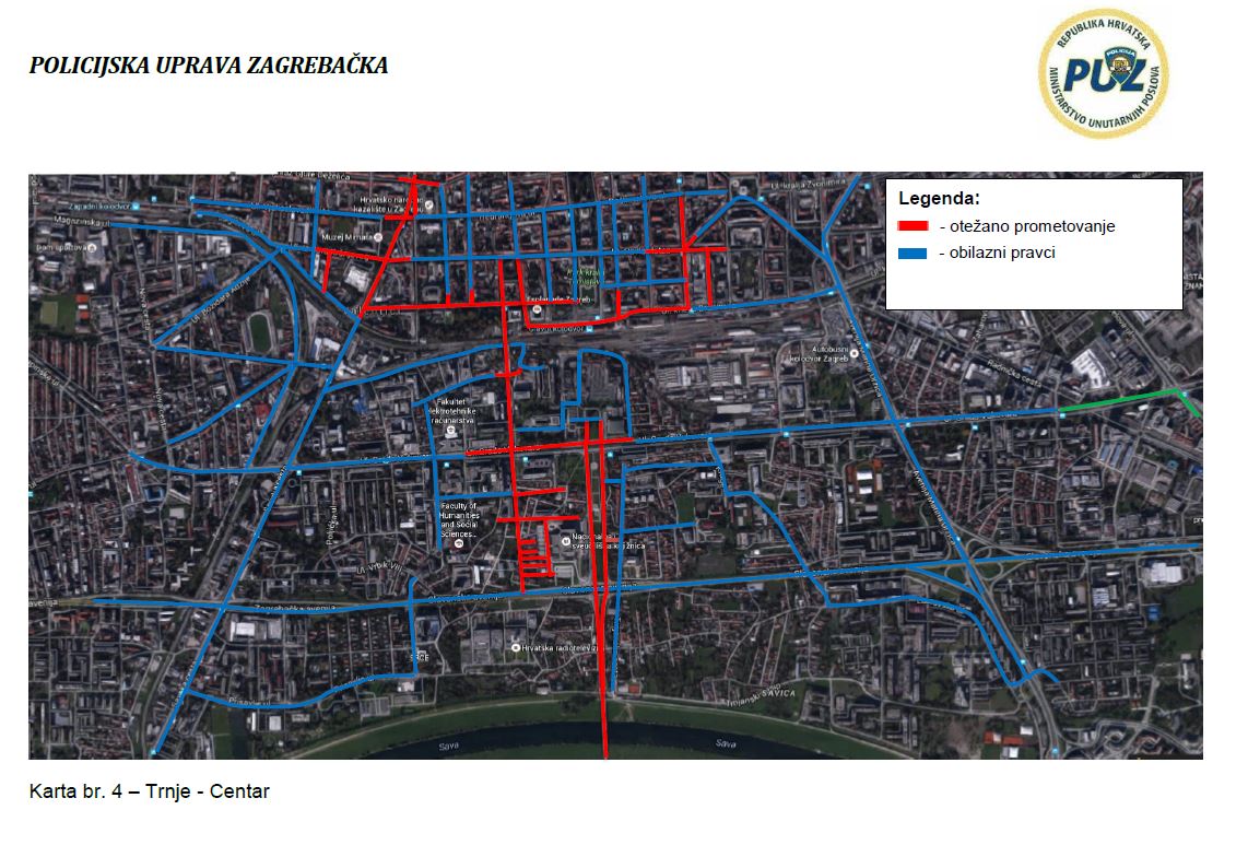PROMETNI KAOS U ZAGREBU: Zatvaraju se prometnice, u centru zabrana ...